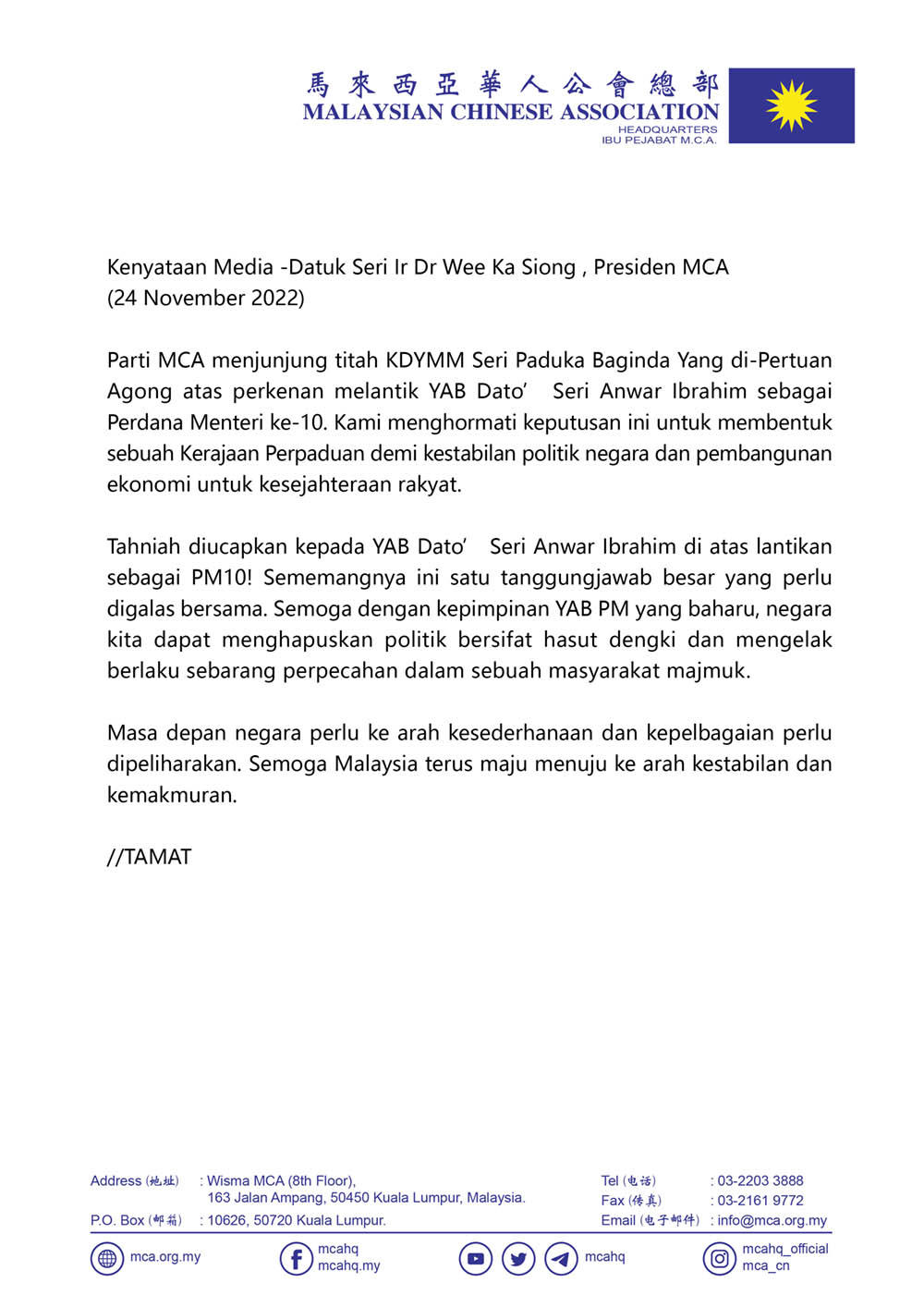 Malaysian Chinese Association